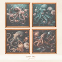 Octopus Painting by BlusterSims - Files - The Sims 4 Build / Buy ...