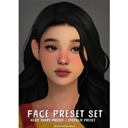 euno Asian Face Preset Set (Monolids + Slim Face) - The Sims 4 Create a ...