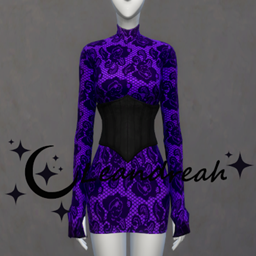 Okkult Gothica Corset Dress 6 Lace - Files - The Sims 4 Create a Sim ...