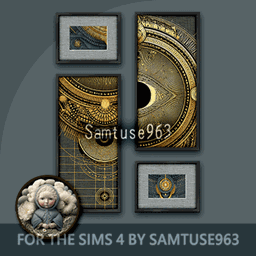 HQ Dark Academy Collage Frame Painting #1 Sellable Samtuse963 - Files - The Sims 4 Build / Buy ...