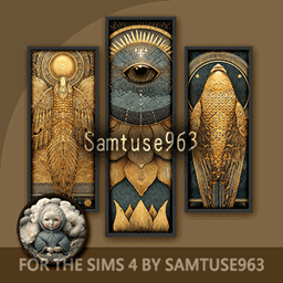 HQ Dark Academy Triptych #1 Sellable Extra B Samtuse963 - Files - The Sims 4 Build / Buy ...