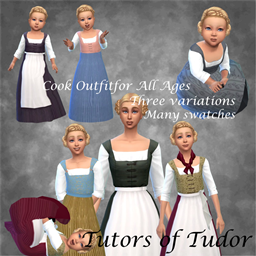 Tutors of Tudor - Cook Outfit, for all ages - The Sims 4 Create a Sim ...