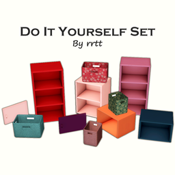 Do It Yourself Set -Part 1- 2 shelves (Colors) - The Sims 4 Build / Buy ...