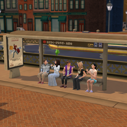 Functional Bus Stop de NerdyDoll en français - The Sims 4 Translations ...