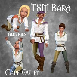 TSM Medieval Bard Cape Outfit - The Sims 4 Create a Sim - CurseForge