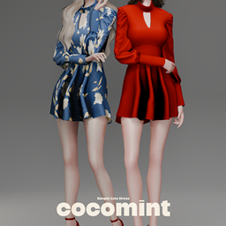 cocomint - Simple Line Dress - The Sims 4 Create a Sim - CurseForge