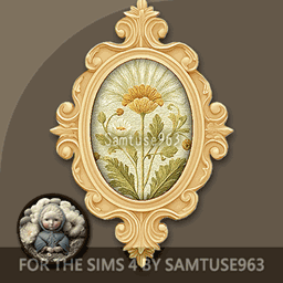 HQ Ornate Oval Frame Painting Classic Flower #1 Sellable Samtuse963 - The Sims 4 Build / Buy ...