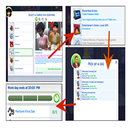 Freelance Entertainer Career por Simsonian Library / Translated to Spanish by dokimtz - The Sims ...