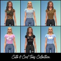 Cute & Cool Tees - "Must Have" - Collection - The Sims 4 Create a Sim ...