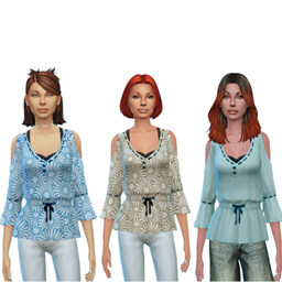 Floral Artsy Top - The Sims 4 Create a Sim - CurseForge