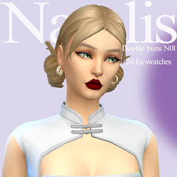 Double buns N01ⁿᵃᵗᵃˡⁱˢ - [Natalis]-Double buns N01.zip - The Sims 4 ...