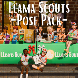 Llama Scouts Pose Pack Plus | Poses, Acc, Animated Deco Sims ...