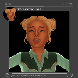Balance and Grace Braid Buns - The Sims 4 Create a Sim - CurseForge