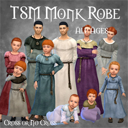 TSM Medieval Monk Robe for All Ages - The Sims 4 Create a Sim - CurseForge