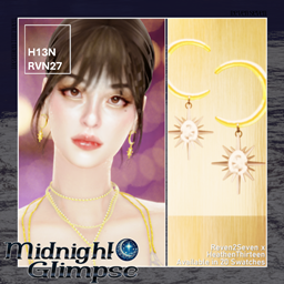 Sparkling Celestial Moon Starburst Pendant Earring - The Sims 4 Create ...
