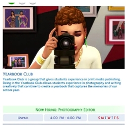 Activity Yearbook Club School by Kiarasims4mods Portuguese translation ...