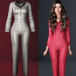 Womens striped pajamas - The Sims 4 Create a Sim - CurseForge