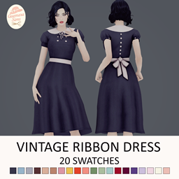 Vintage Ribbon Dress - Gallery - The Sims 4 Create a Sim - CurseForge