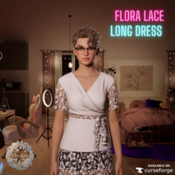 Flora Lace Long Dress - Gallery - inZOI Create a ZOI - CurseForge