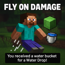 Minecraft but You Fly When You Take Damage 🚀🔥 (Fly on Damage) - Gallery ...