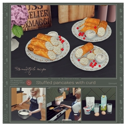 Pancakes stuffed with curd by somik_severinka Spanish translation ...