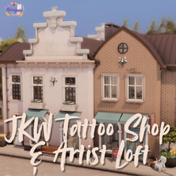 JKW Tattoo Shop & Artist Loft – Sims 4 Tattoo Studio with 2 Workspaces ...
