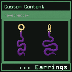 snakes earrings by fayethegray - Files - The Sims 4 Create a Sim ...