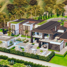 Modern Mega Mansion | NO CC - Gallery - The Sims 4 Rooms / Lots ...