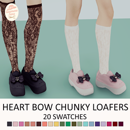 Heart Bow Chunky Loafers - Gallery - The Sims 4 Create a Sim - CurseForge