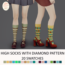 High socks with a diamond pattern - The Sims 4 Create a Sim - CurseForge