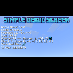Simple Debug Screen - File - Minecraft Bedrock Texture Packs - CurseForge