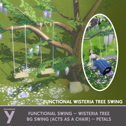 Functional Wisteria Tree Swing, Bridgerton-inspired Set - The Sims 4 ...