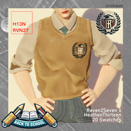 Prefect Vest Rolled Sleeves Shirt Summer Uniform - The Sims 4 Create a ...
