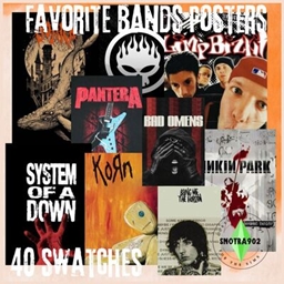 Favorite bands posters - FavoriteBands.zip - The Sims 4 Build / Buy ...