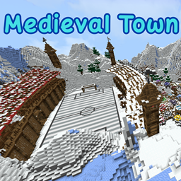 Medieval Town between Snowy Mountains - Files - Minecraft Bedrock Maps ...