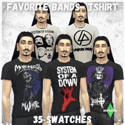 Favorite Bands - Tshirt - The Sims 4 Create a Sim - CurseForge