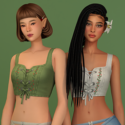 Fern & Fable Collection - Laced Corset Top - Files - The Sims 4 Create a Sim - CurseForge