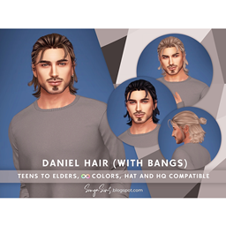 SONYASIMS - DANIEL HAIR (WITH BANGS) - Files - The Sims 4 Create a Sim ...