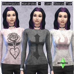 Alternative Wardrobe - Long Sleeve Top - The Sims 4 Create a Sim ...