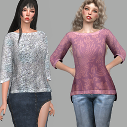Tunic Boat Neck - jennisims_yfTop_TunicBoatNeckBGC.zip - The Sims 4 ...