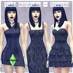 Goth Wardrobe - Dresses - The Sims 4 Create a Sim - CurseForge