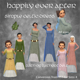 Happily Ever After - Celtic Simple Dress - The Sims 4 Create a Sim ...