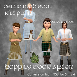 Happily Ever After - Celtic Medieval Kilt Plain Buckles - Files - The ...