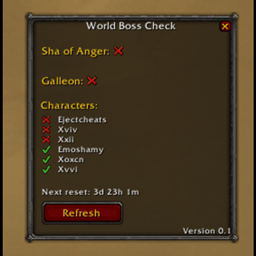 World Boss Checker - MoP - World of Warcraft Addons - CurseForge