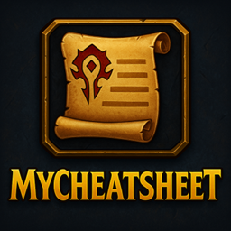 My Cheat Sheet - World of Warcraft Addons - CurseForge