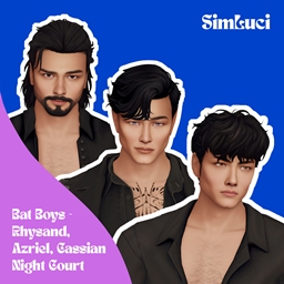 ACOTAR Bat Boys - Rhysand, Azriel and Cassian - The Sims 4 Sims ...