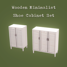 Wooden Minimalist Shoe Cabinet Set - Gallery - The Sims 4 Build / Buy ...