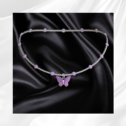 Purple Butterfly Silver Necklace v2 - The Sims 4 Create a Sim - CurseForge