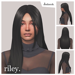 Riley Hair V1 - [JOSH JO_SE_OH] Riley Hair V1.zip - The Sims 4 Create a ...