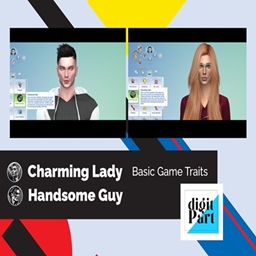 digitprojectart Charming Lady And Handsome Guy - 2 Traits / translation ...